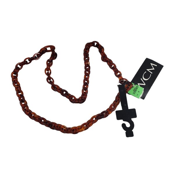 Wcm | Accessories | Nwt Vtg Tortoise Shell Plastic Chain Belt Wcm ...
